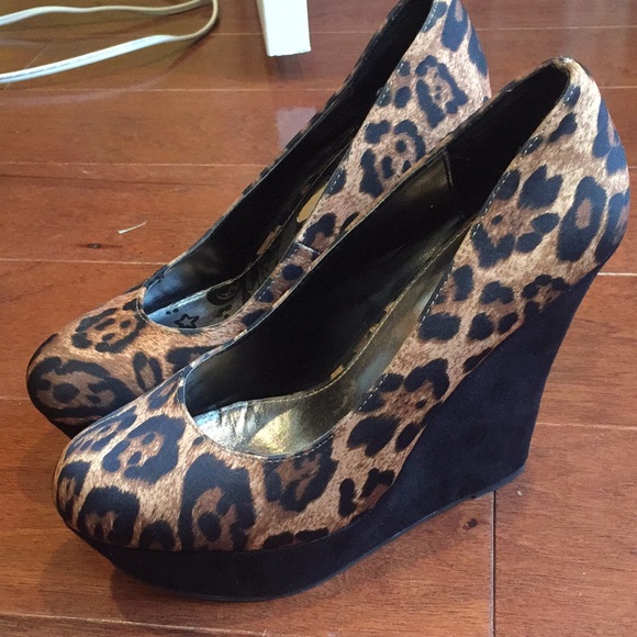 Shoes | Leopard Print Wedges | Poshmark